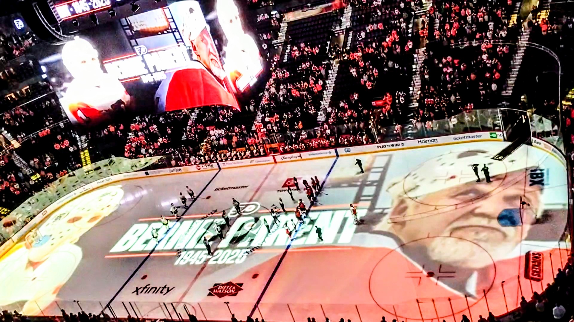 The Flyers will wear a patch and the #1 will be displayed on the ice by ...
